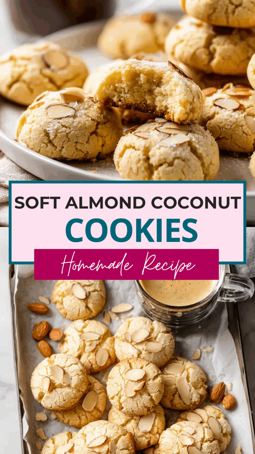 Soft Almond Coconut Cookies – We Are Recipes