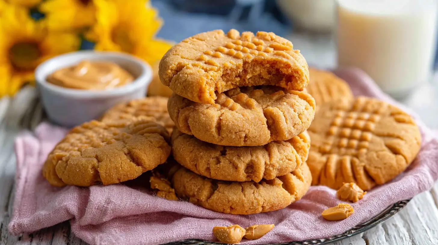 Classic Old Fashioned Peanut Butter Cookies: Soft & Chewy