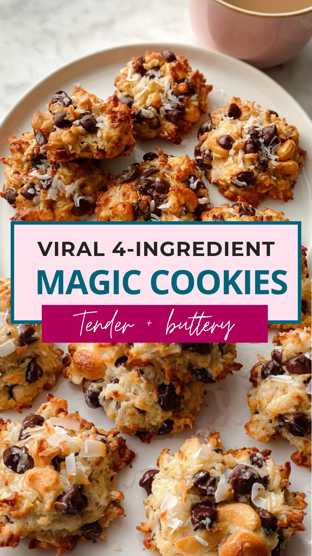 4 Ingredient Magic Cookies Chewy Coconut Chocolate