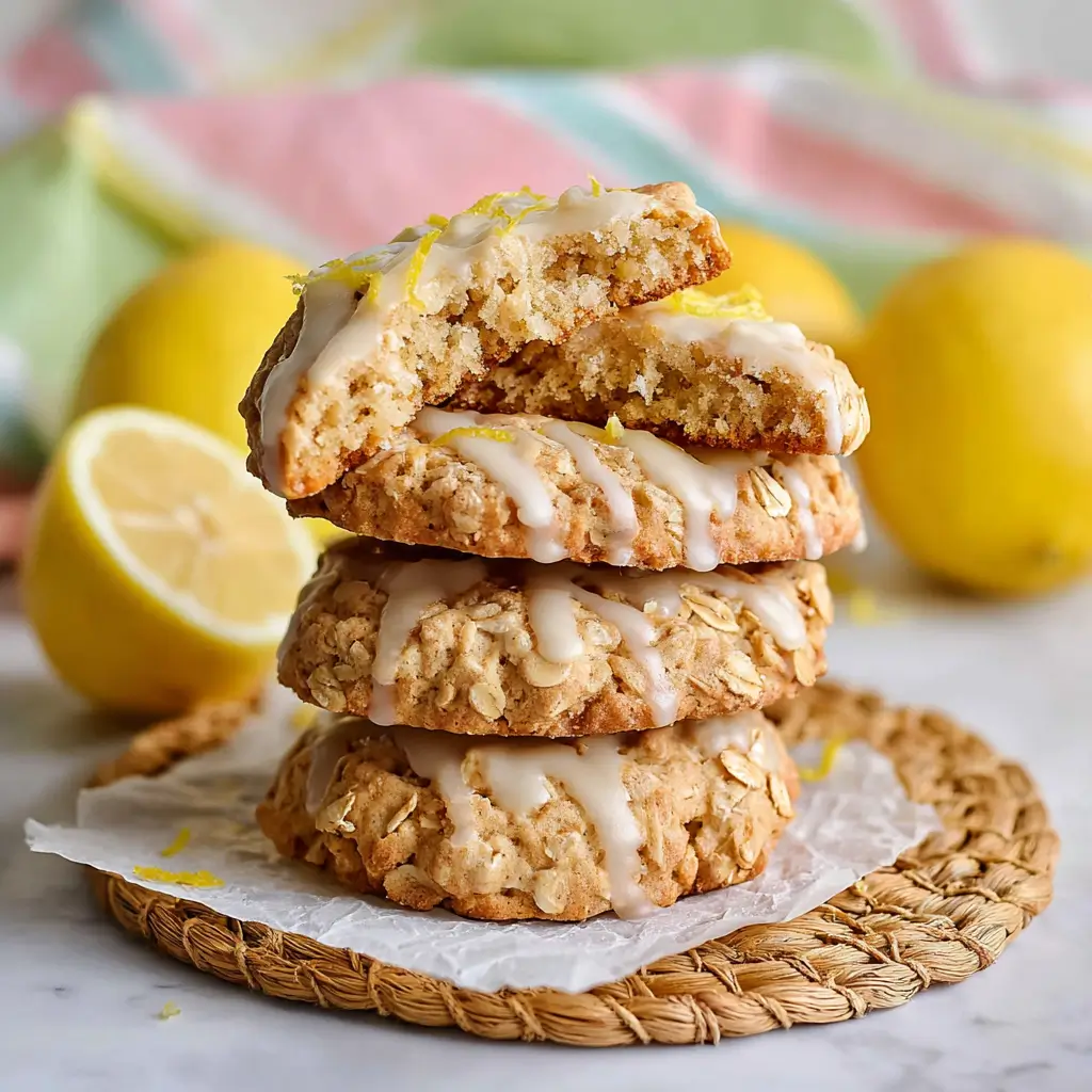 Lemon Oatmeal Cookies Soft Chewy and Zesty Recipe