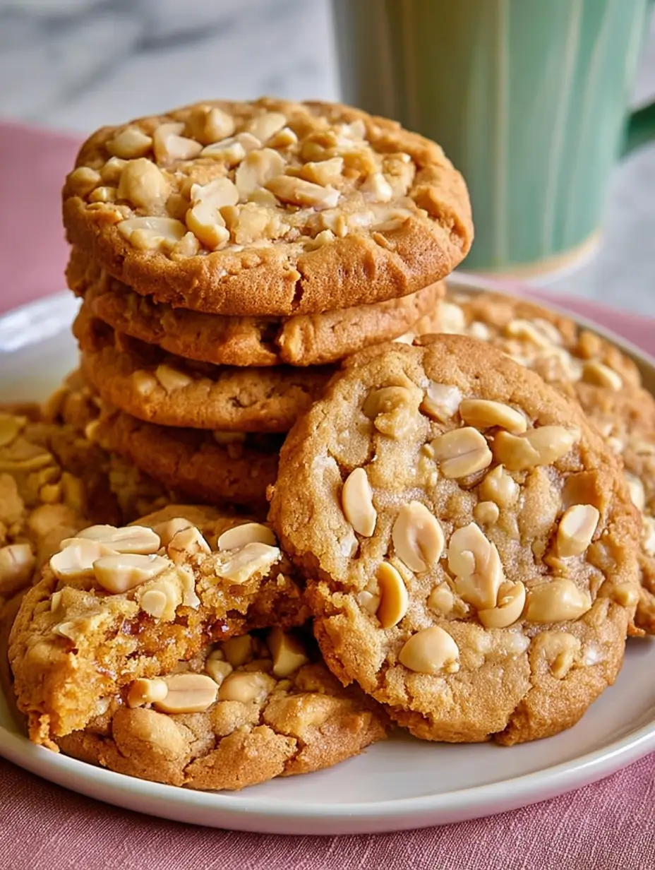 Best Peanut Butter Crunch Cookies with Roasted Peanuts