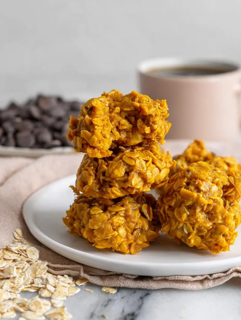 No Bake Pumpkin Cookies (Easy Healthy Fall Recipe)