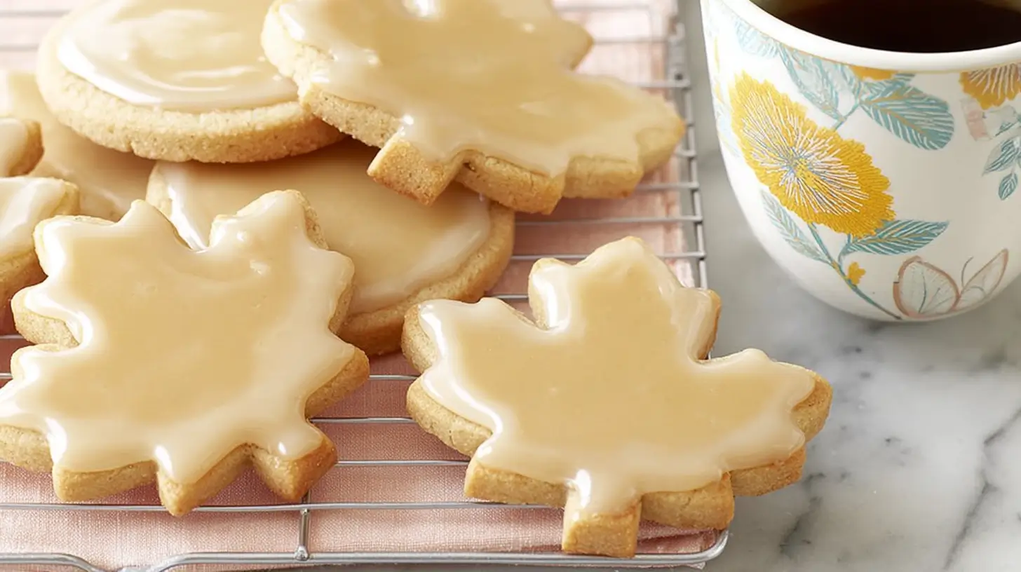 Best Glazed Maple Shortbread Cookies (with Real Maple Glaze)