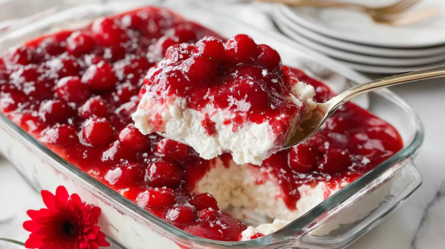 Easy Cherries in the Snow (No-Bake Dessert)